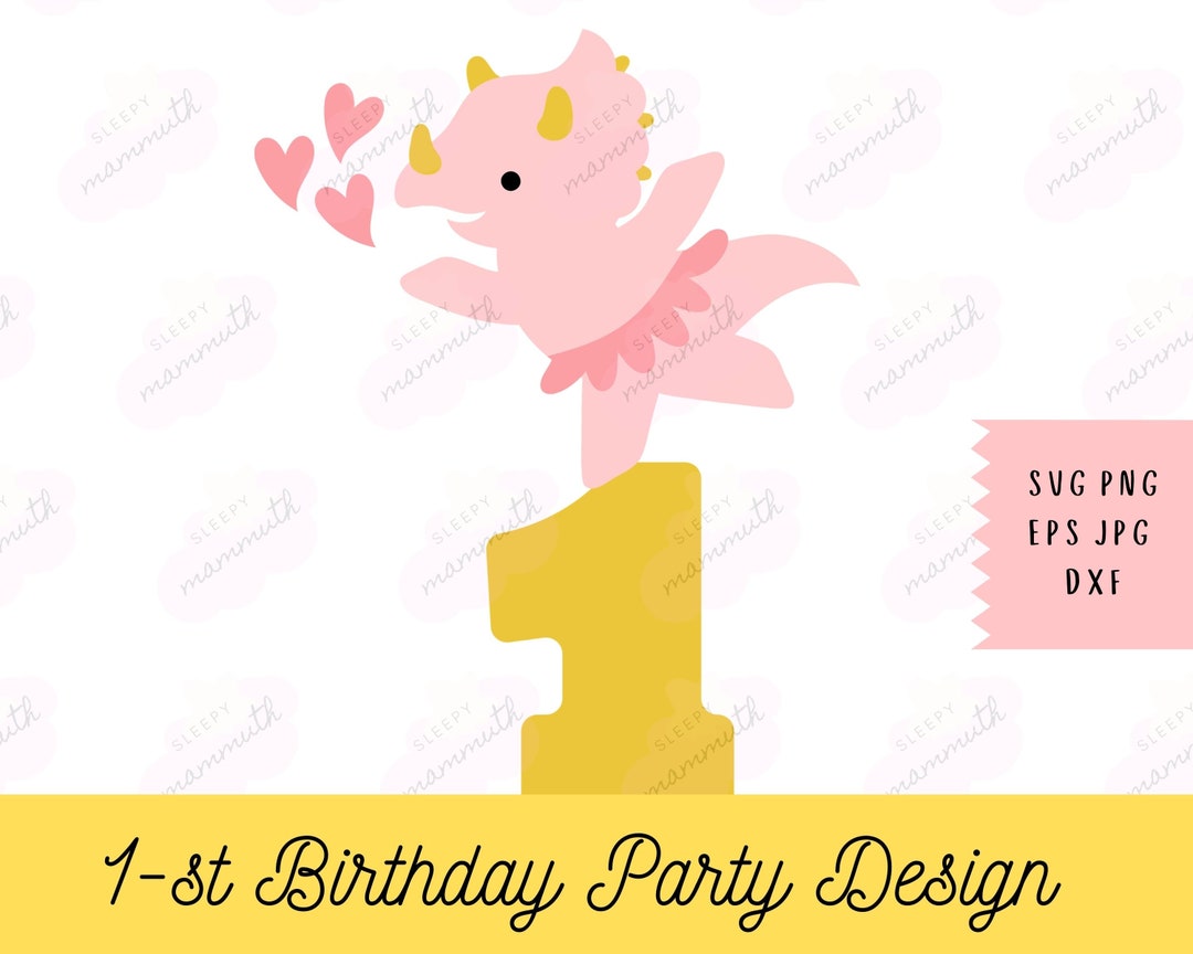 1st Birthday SVG for Baby Girl Girl Onesie SVG - Etsy