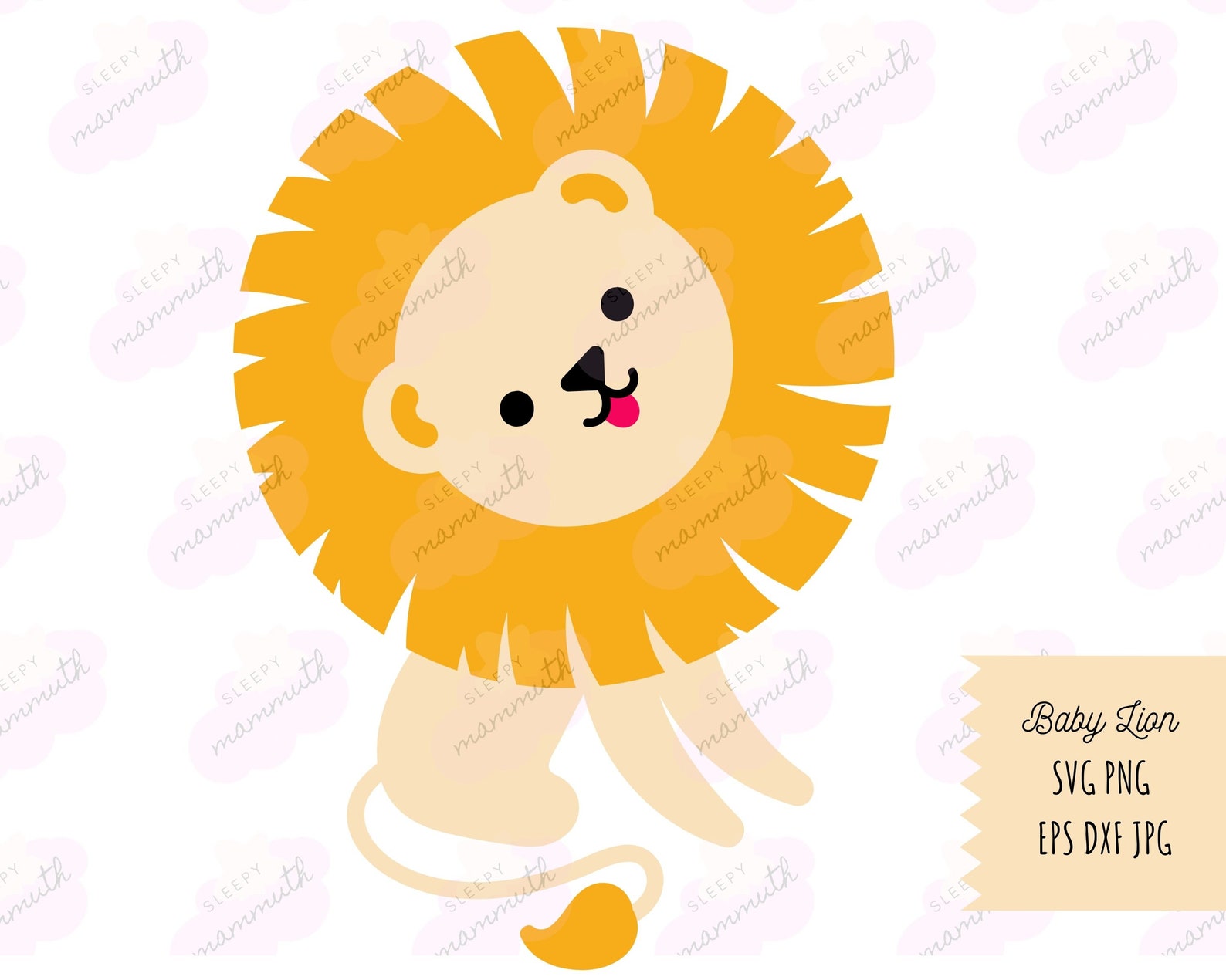 Baby Lion SVG Baby Lion PNG, Sitting Lion SVG, Kawaii Animal Shirt ...