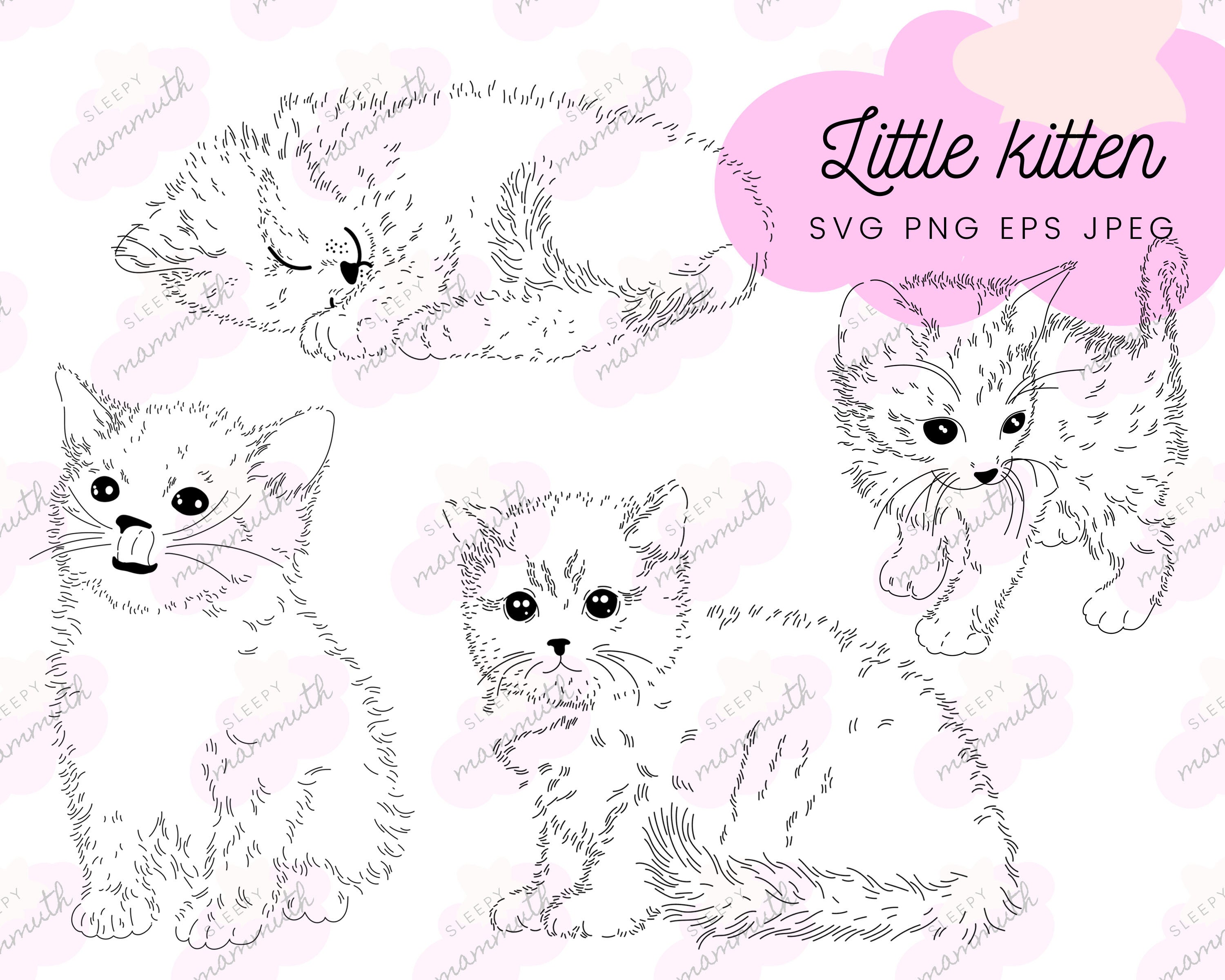 Cute Cat SVG Cats Clipart SVG Files for Cricut Cats SVG - Etsy