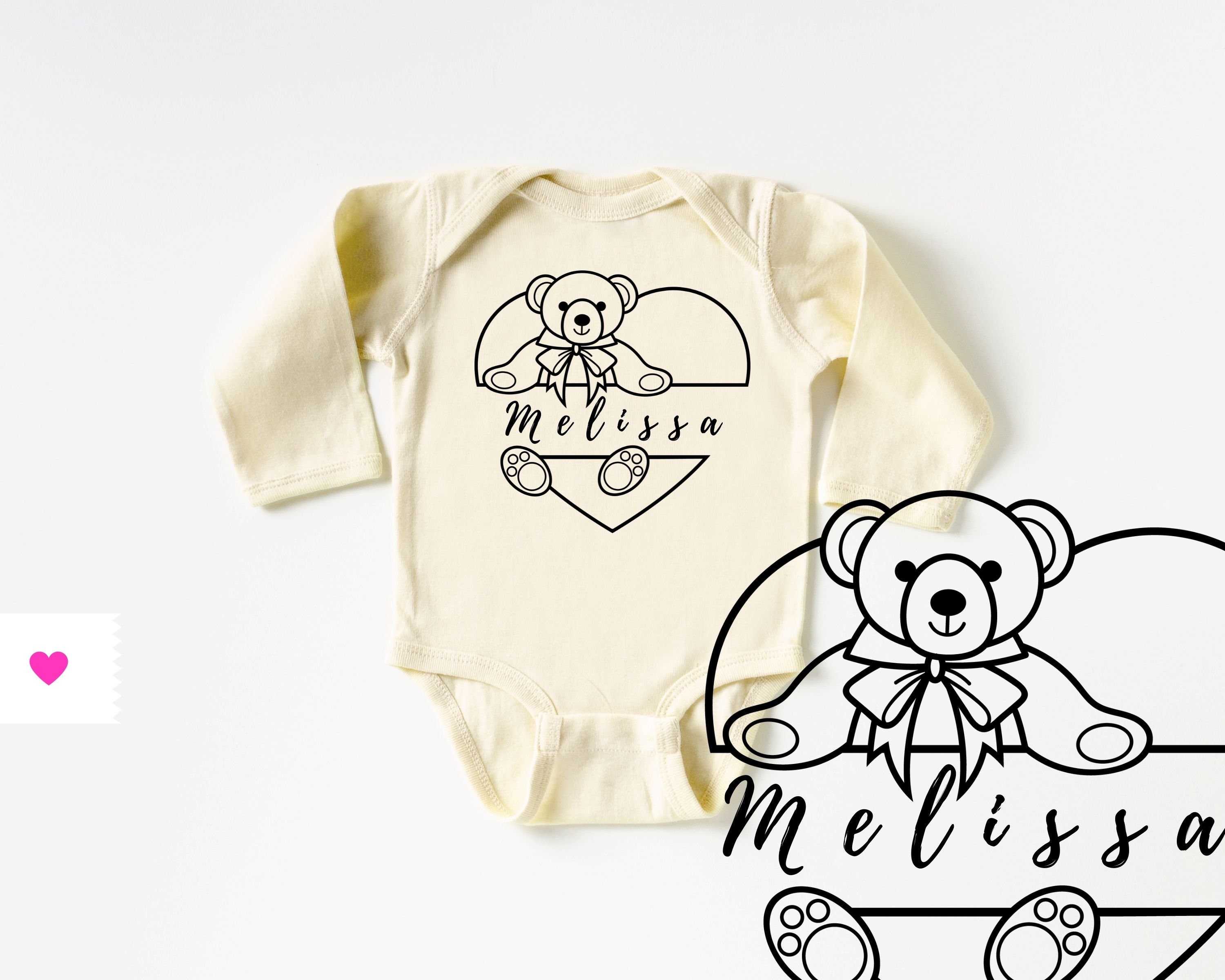 Teddy Bear SVG Split Monogram SVG, New Baby SVG, Nursery Round Svg ...