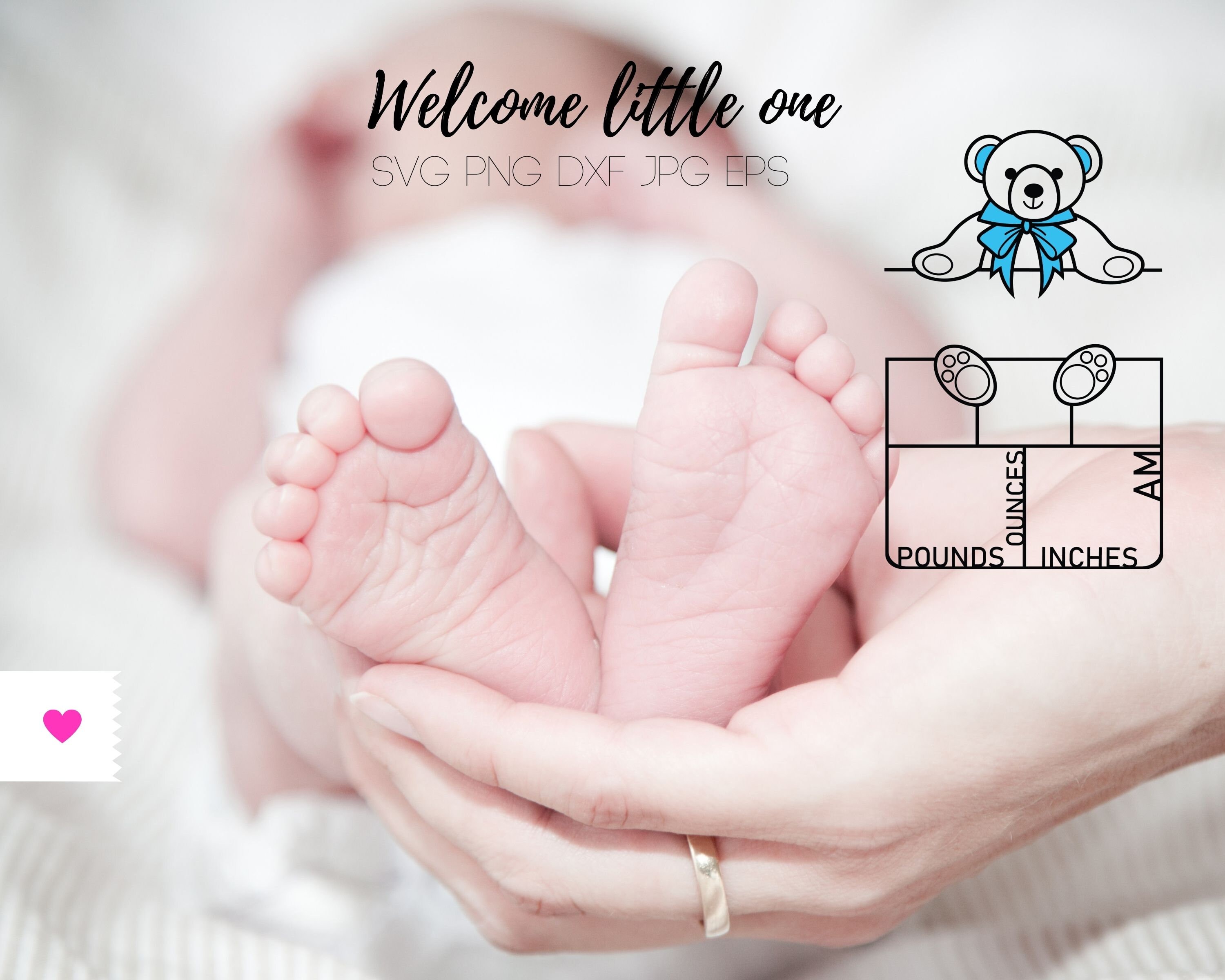 Birth Stats SVG Baby Stats SVG Birth Stats Template Teddy - Etsy