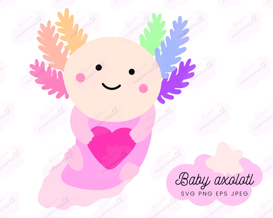 Rainbow Axolotl SVG Axolotl File, Axolotl Download, Axolotl Clipart ...