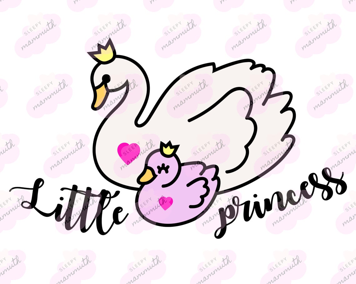 SVG Baby Swan SVG Files Princess Little Princess Cut Files - Etsy