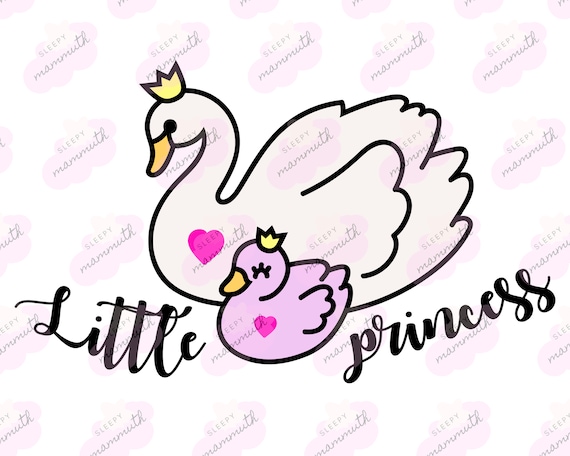 SVG Baby Swan SVG Files Princess Little Princess Cut Files | Etsy