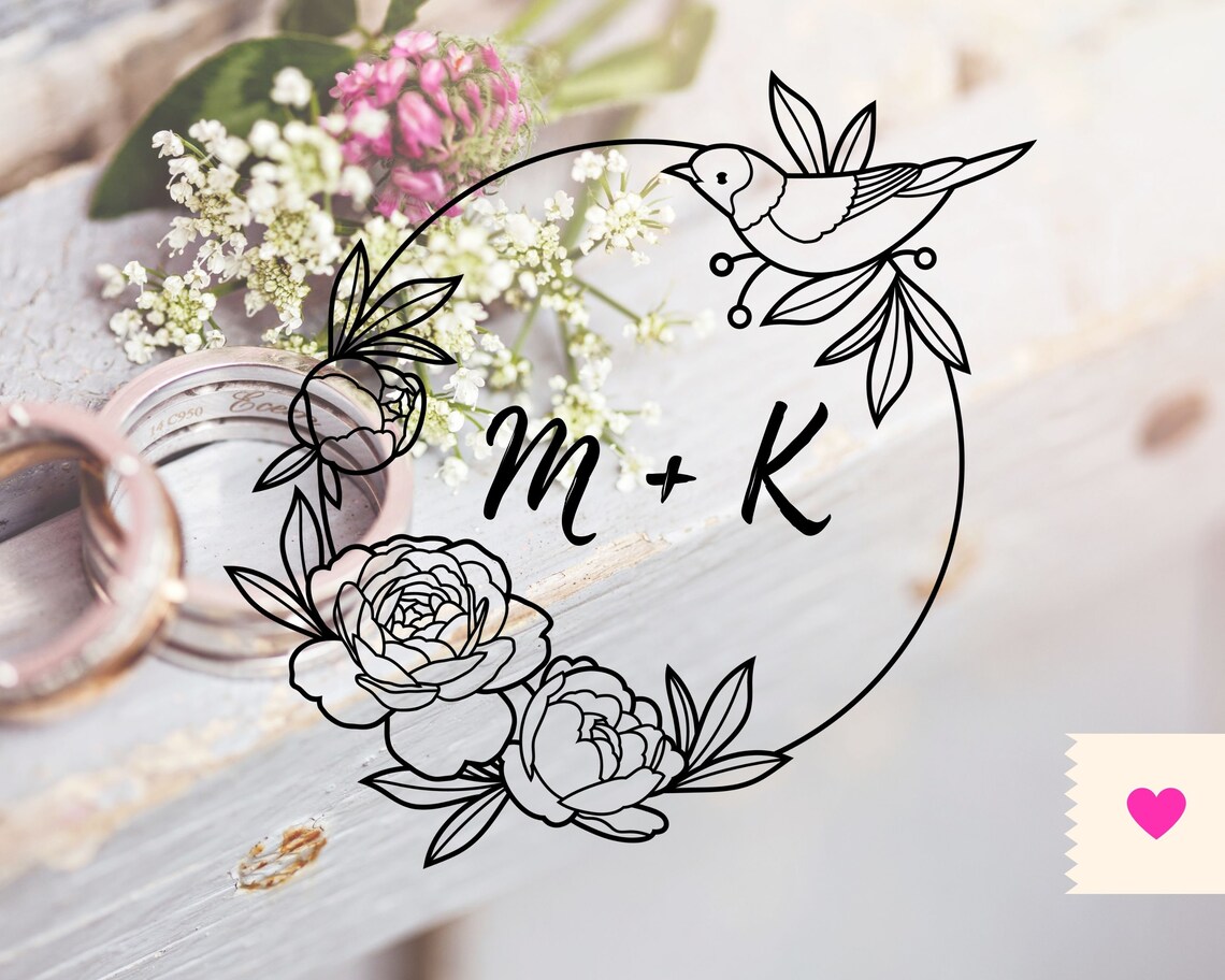 Couronne florale SVG Pivoine SVG, Cadre floral SVG, Cadre circulaire ...