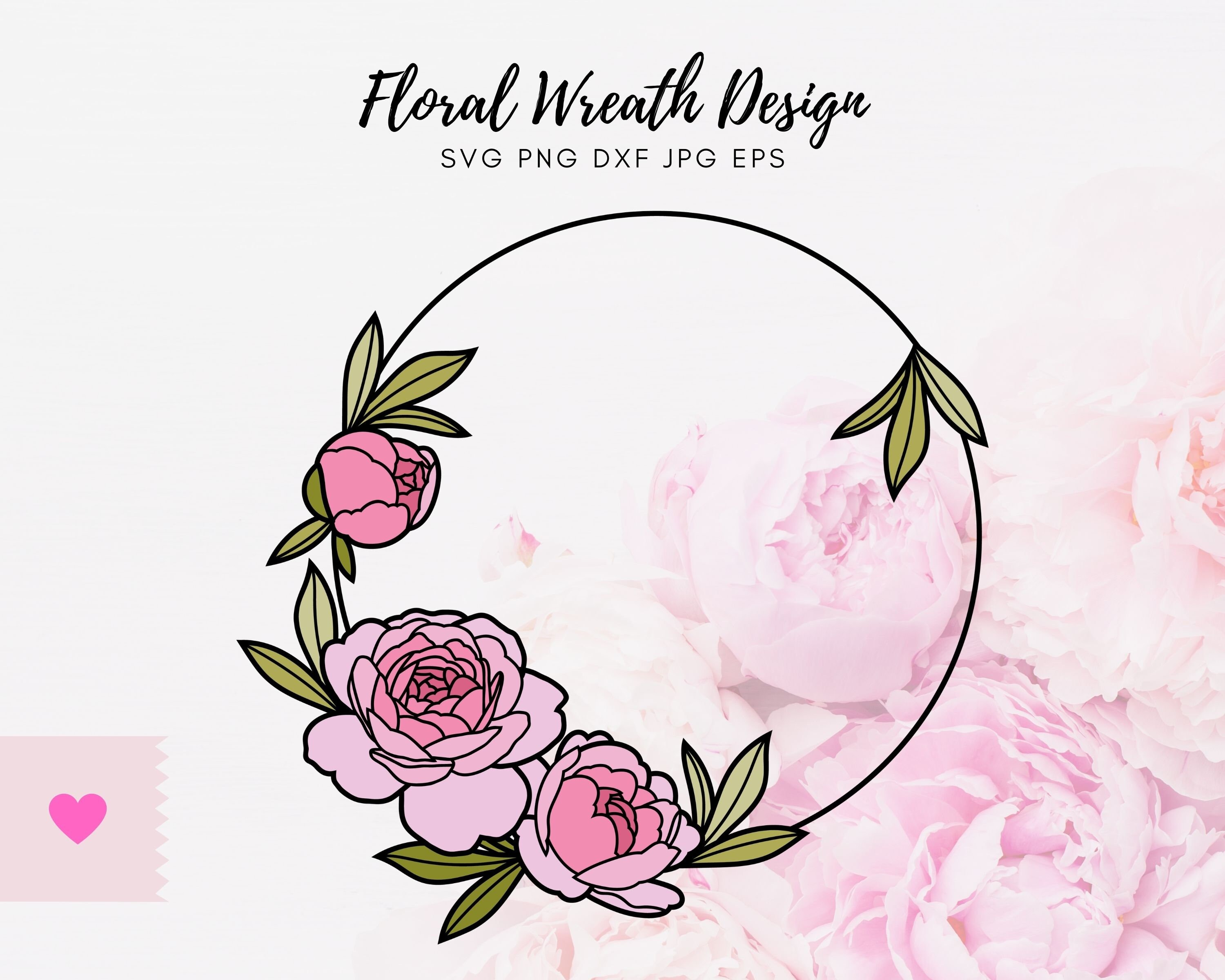 Floral Wreath Svg Spring Wreath Handdrawn Flower SVG Line Wreath Svg ...