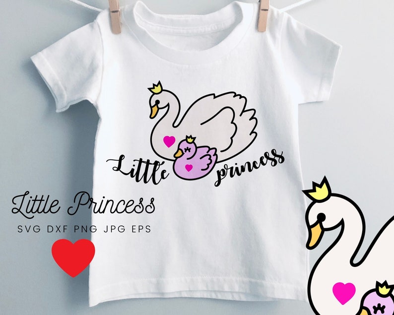 SVG Baby Swan SVG Files Princess Little Princess Cut Files - Etsy