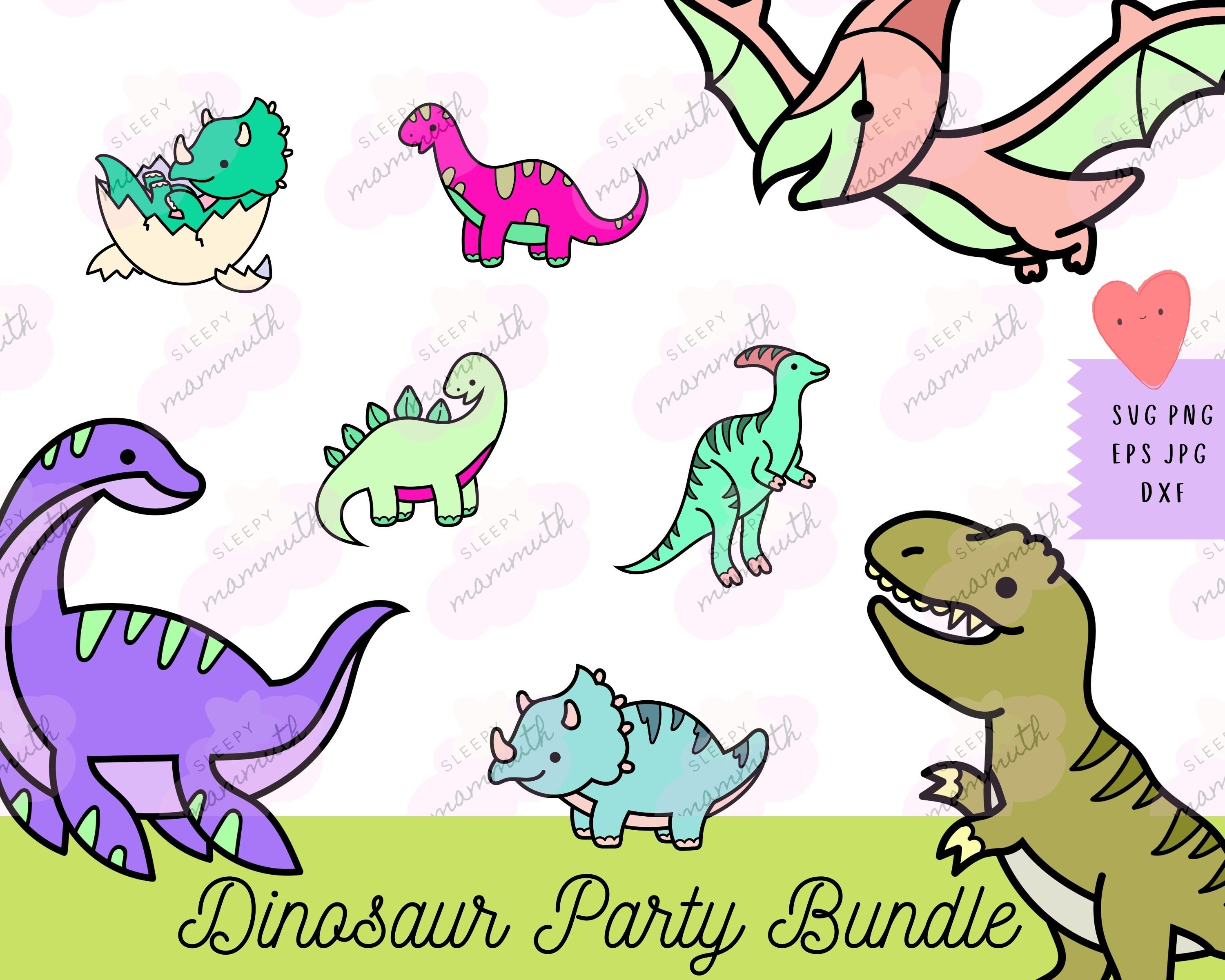 Dinosaur SVG Bundle Dinosaur Clipart for Kids Party Baby - Etsy España