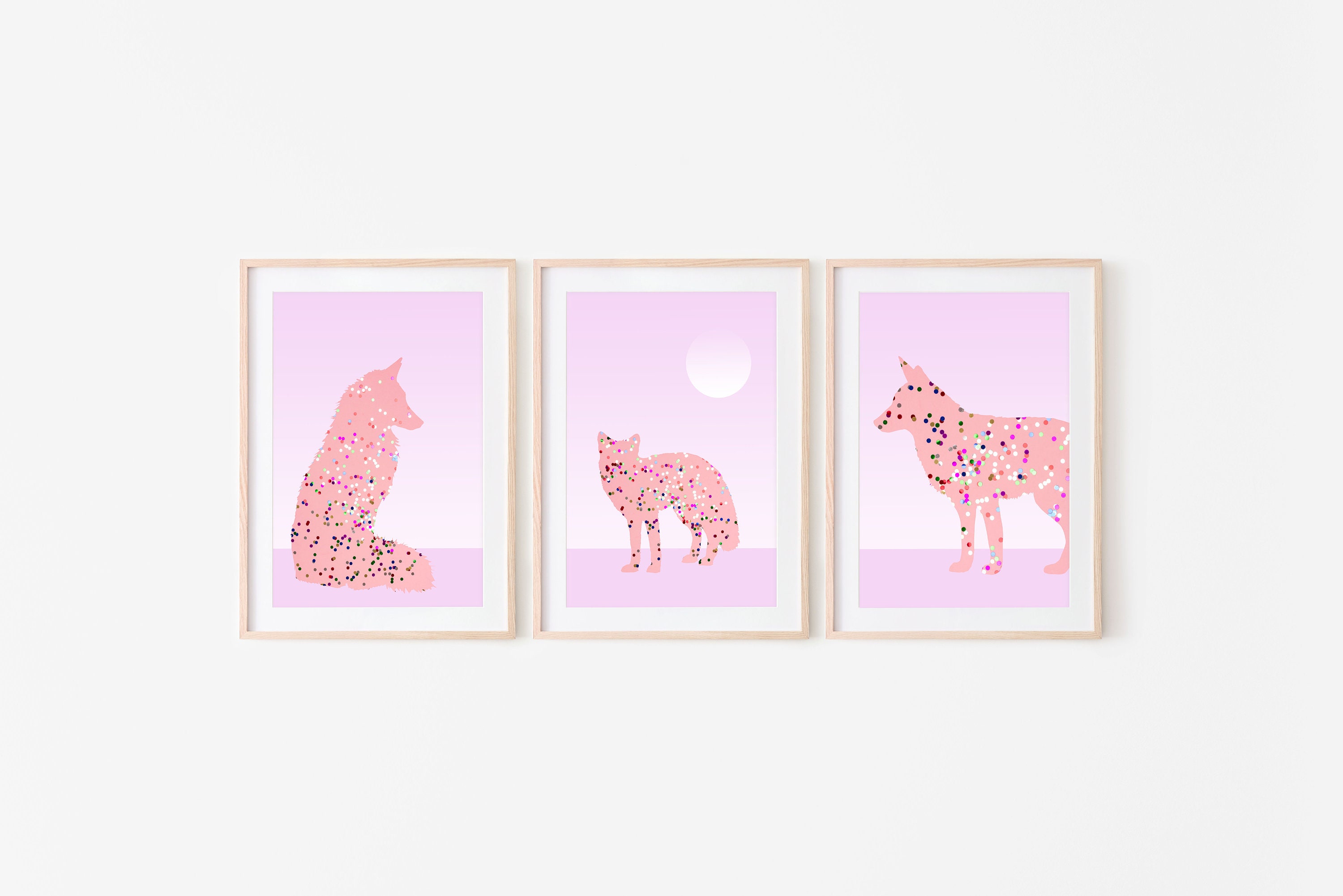 Fox Family Printable Set of 3, Digital Download, Family Portrait, Fox ...