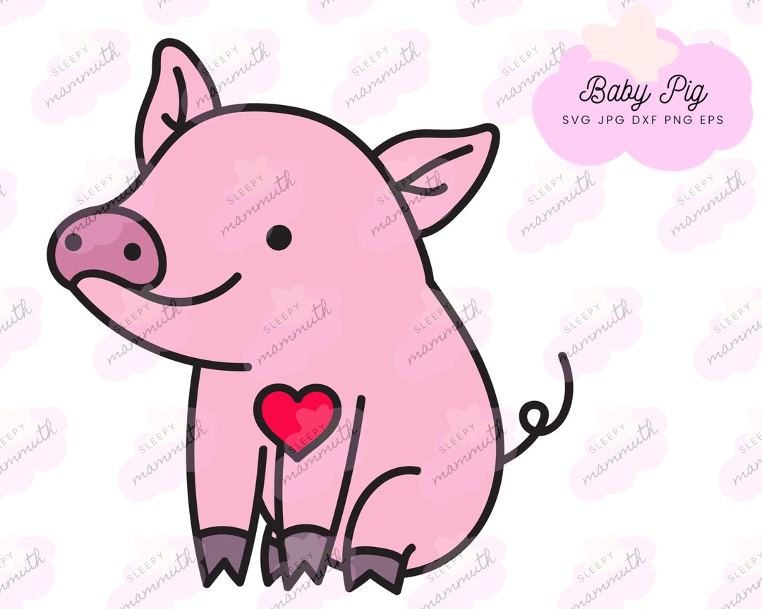 Cute Pig SVG Farm Animal SVG, Piglet SVG, Pig Png, Little Pig Girl ...