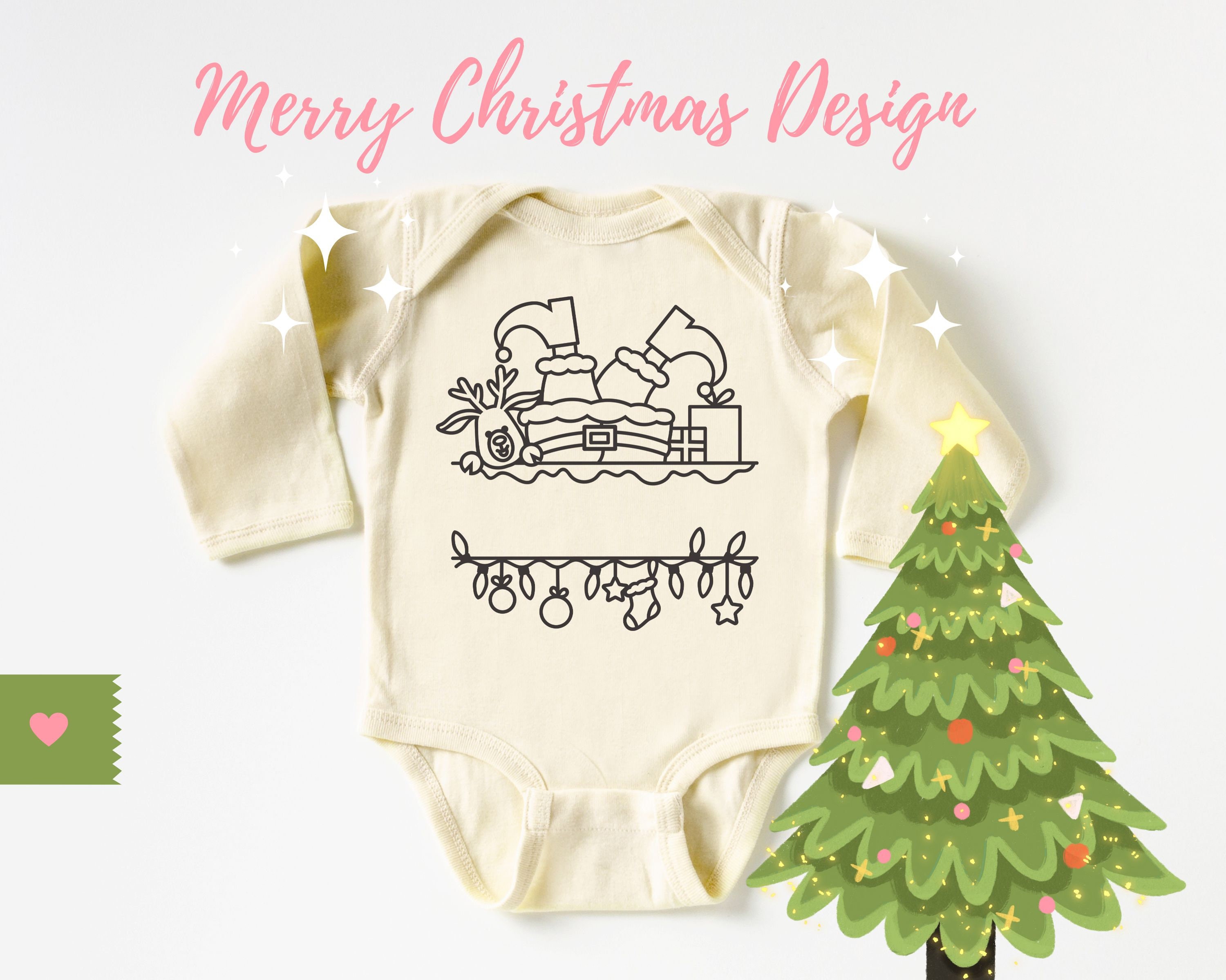 Santa Claus SVG Split Monogram SVG, Christmas SVG, Christmas Png, Gift ...