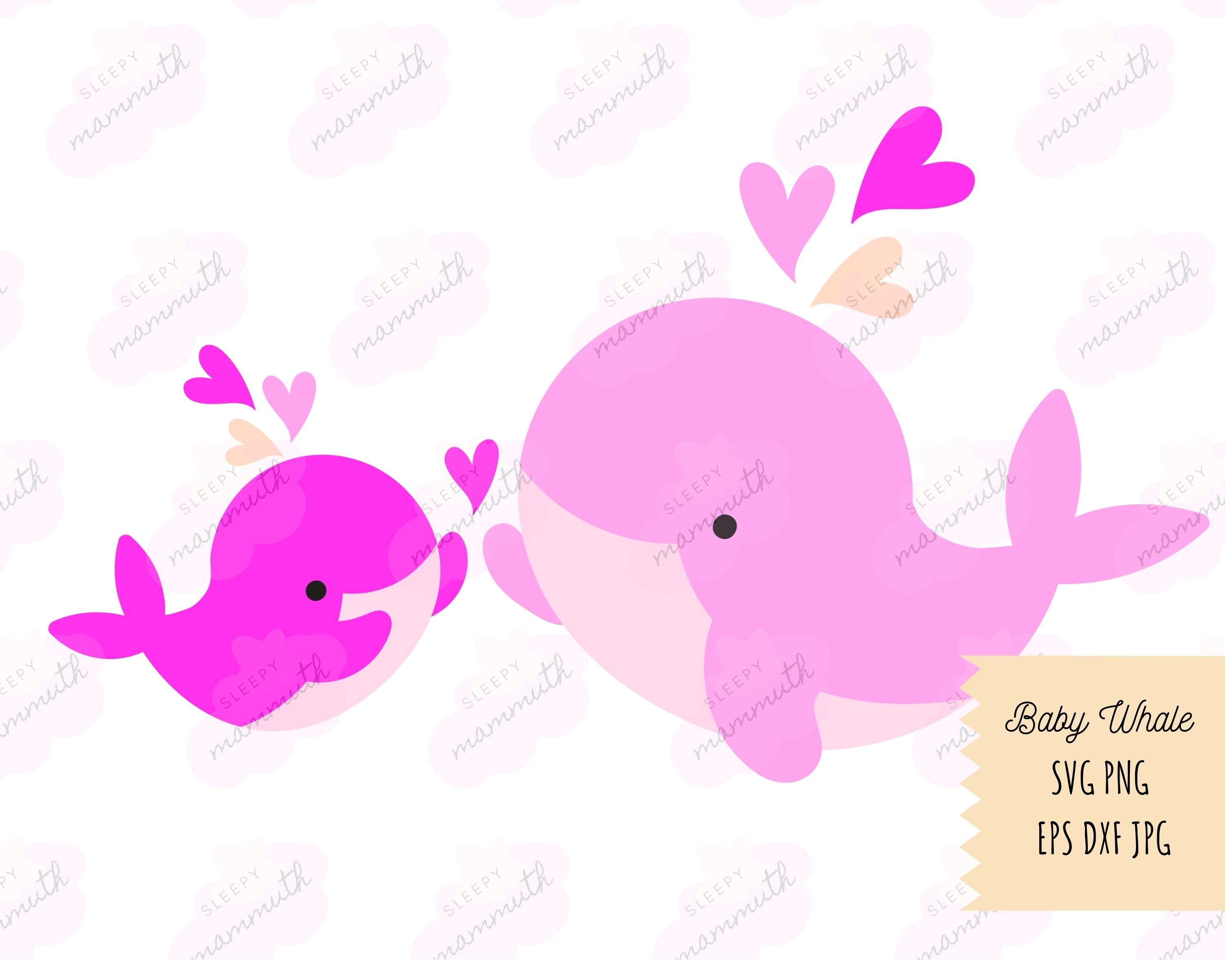 Pink Baby Whale Clipart