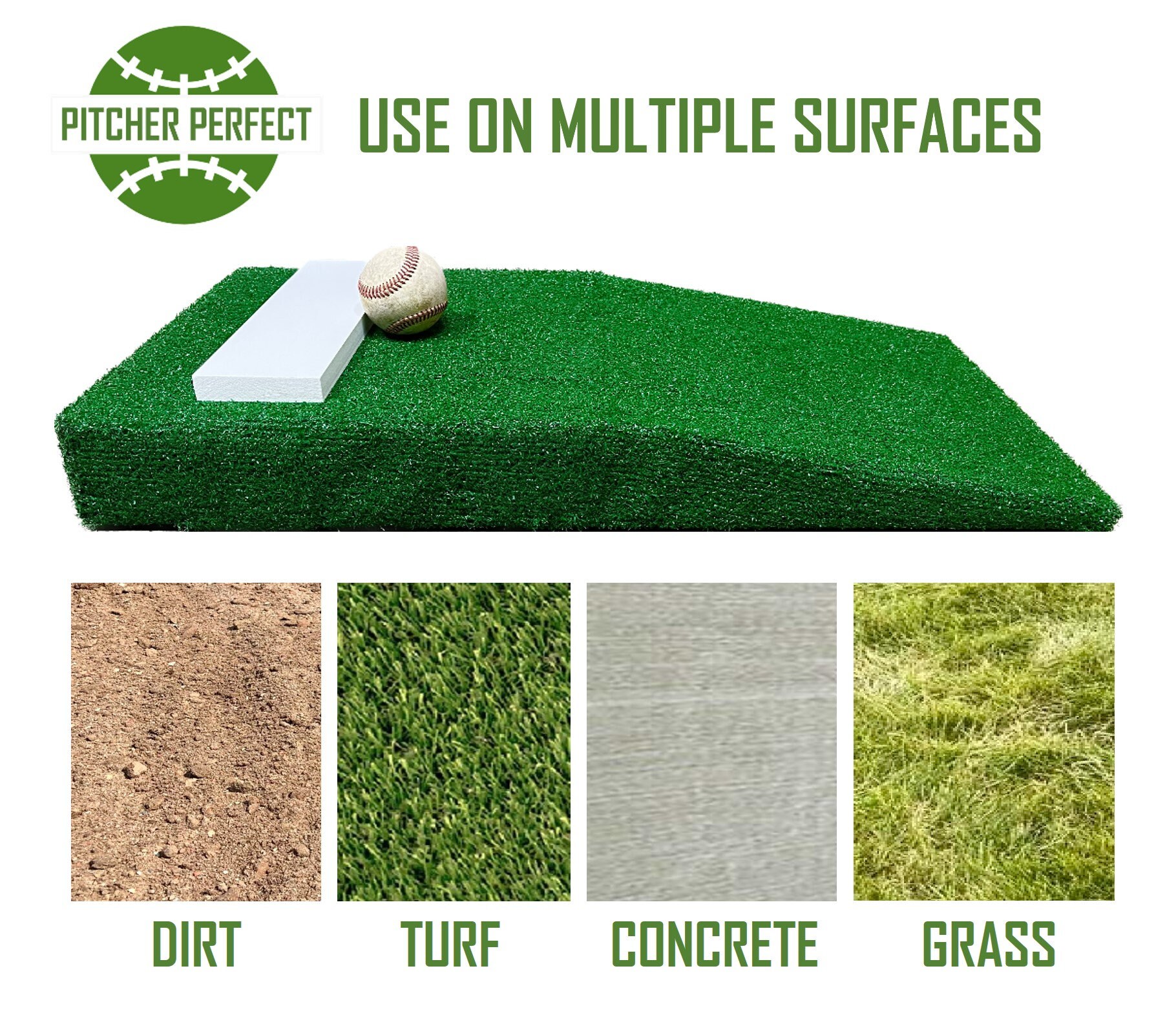 PITCHER PERFECT PM100 Portable Pitching Mound / Baseball Pitchers Mound ...