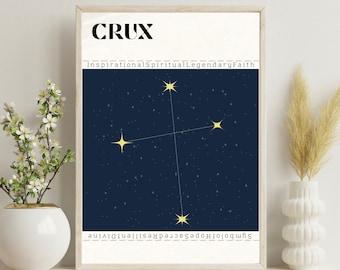 Crux Constellation Wall Art | Mythological Character Traits | Space ...