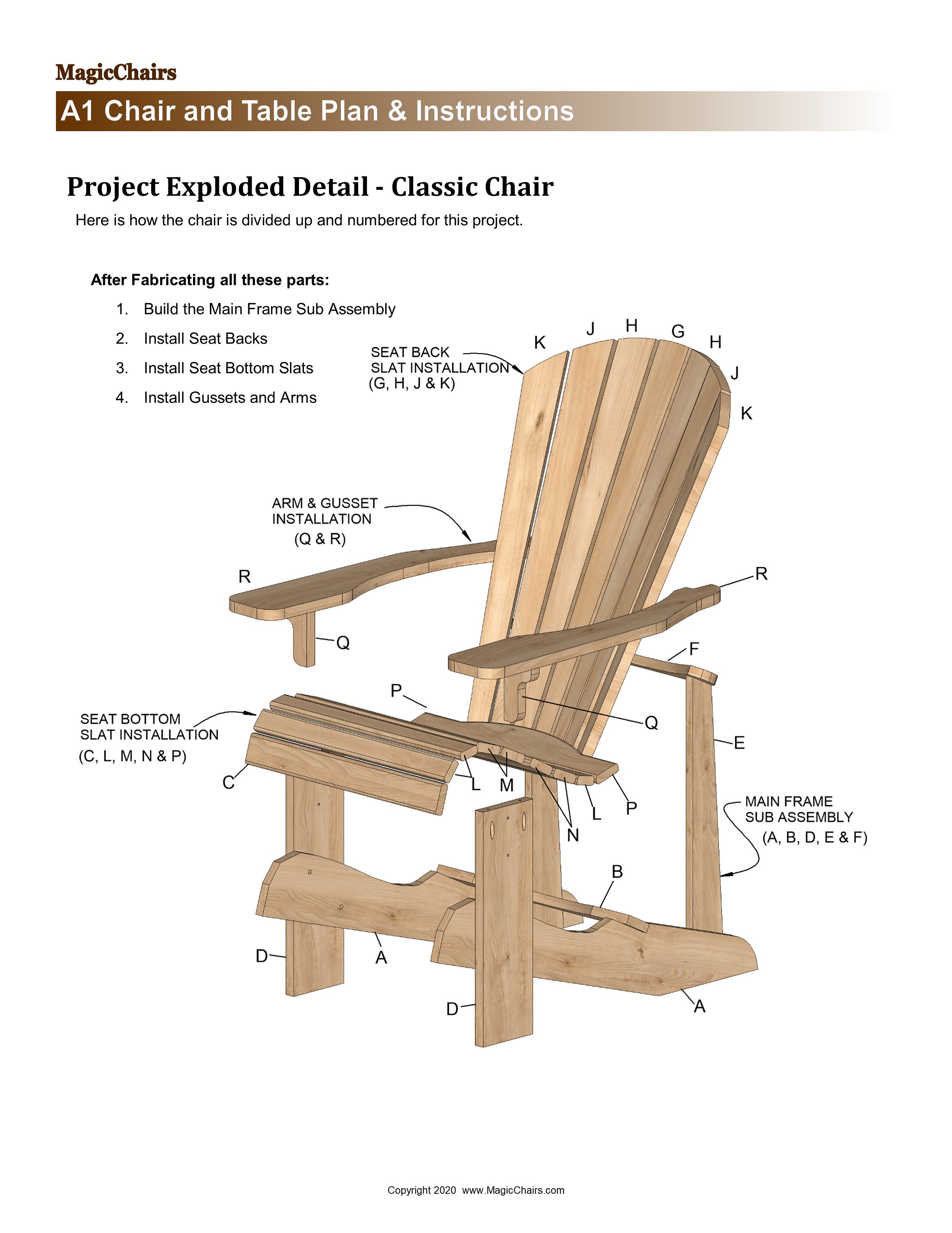 Beach Adirondack Chair Building Template
