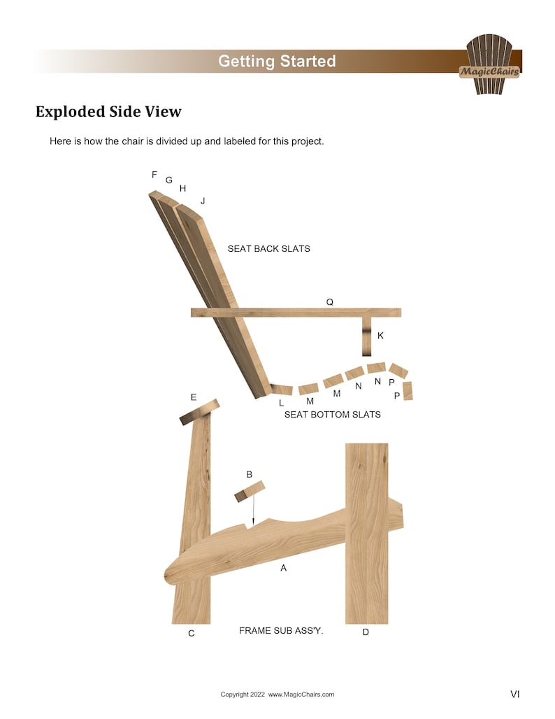 PDF A3J JUNIOR Adirondack Firepit/porch Chair - Downloadable DIY ...