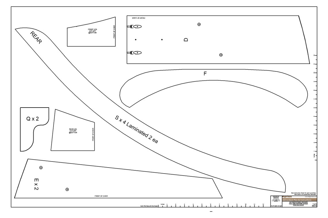 PDF Adirondack Rocking Chair Downloadable DIY Instructions and - Etsy