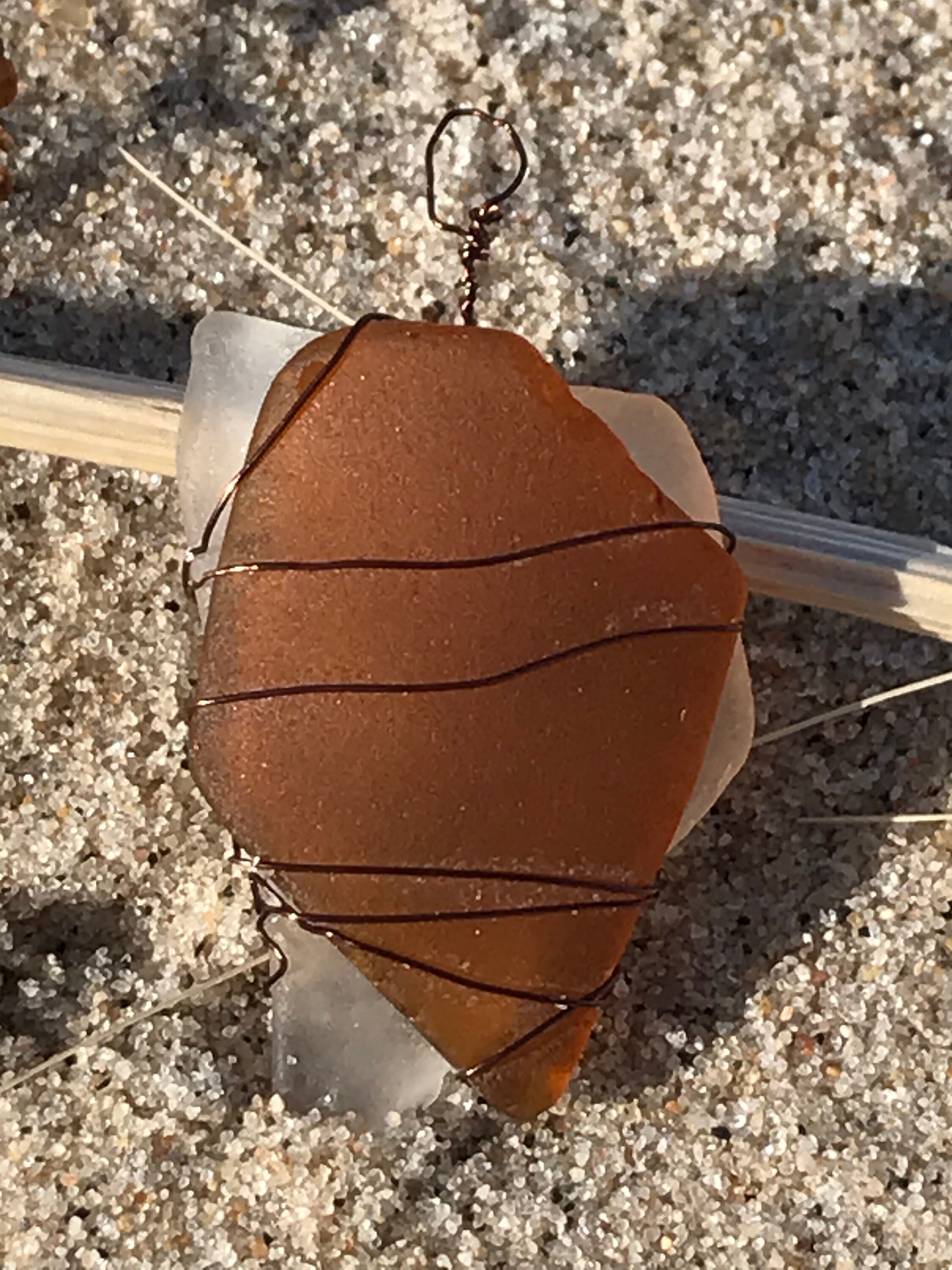 Handmade, Sea Glass, Wire Wrapping, Pendant - Etsy UK