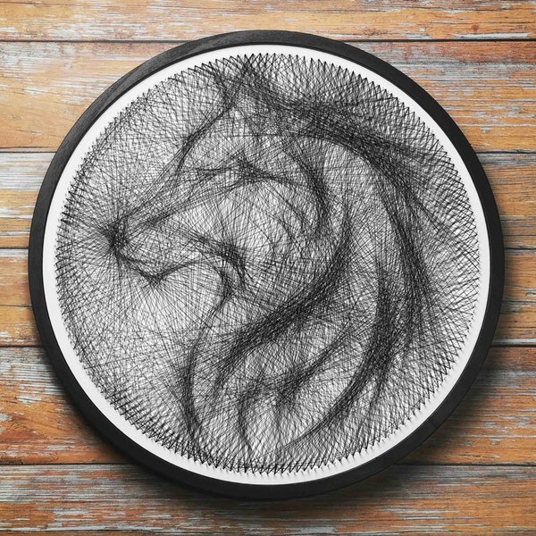 String Art Wolf - Etsy