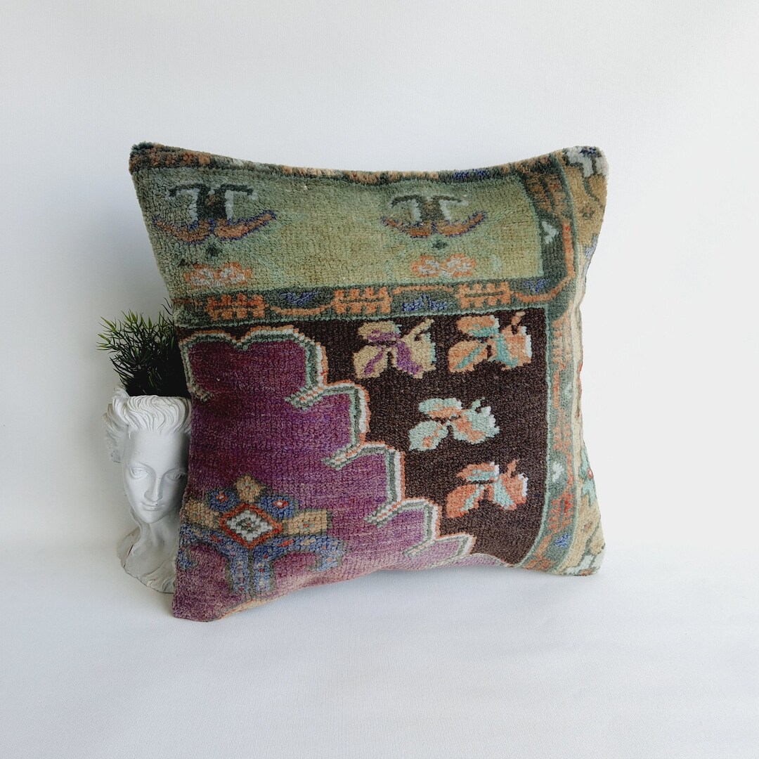 20x20 Rug Pillow Cover , Anatolian Rug Pillow , Turkish Pillow , Boho ...