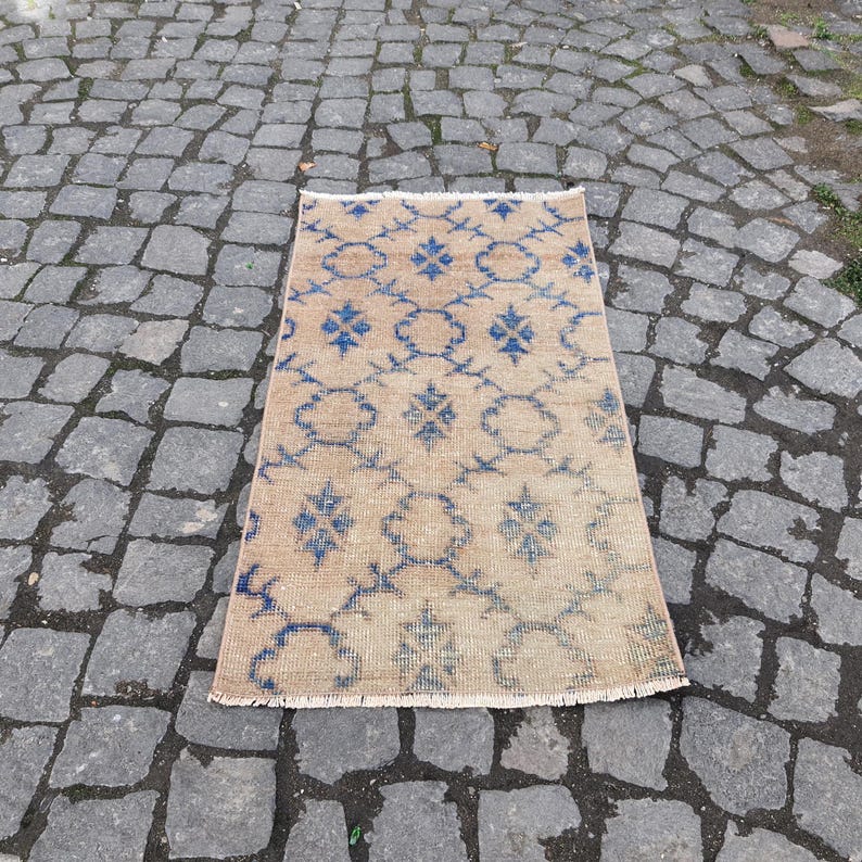 Vintage Inspired Decorative Small Rug , Unique Bohemian Accent for ...