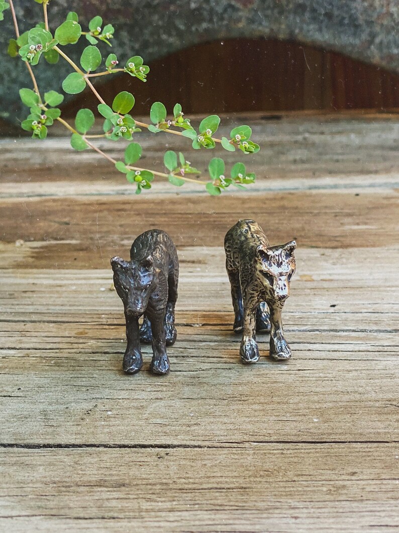 Sterling Silver Wolf Sculpture - Etsy