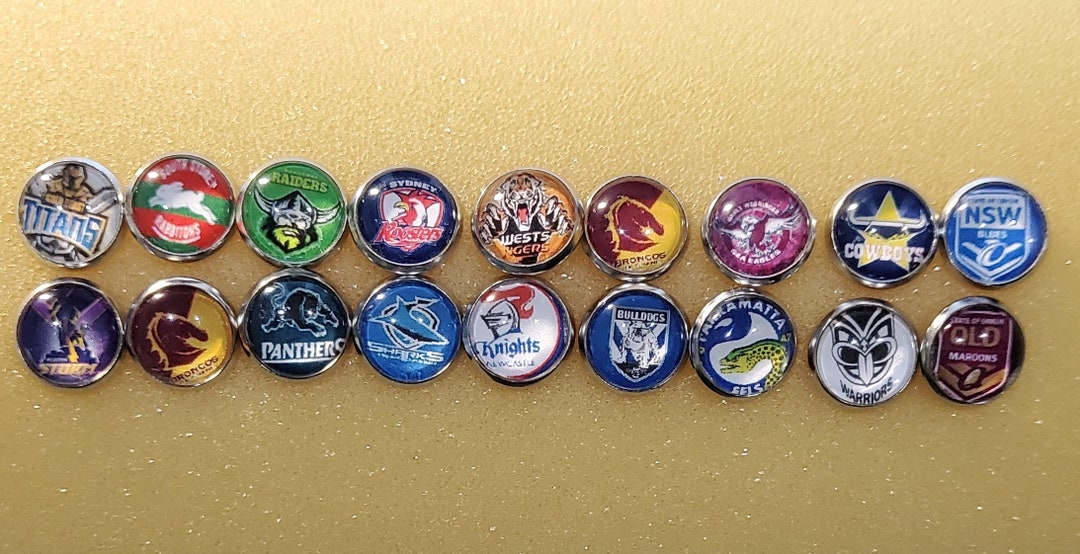 NRL 12mm Stainless Steel Stud Earrings 1 - Etsy