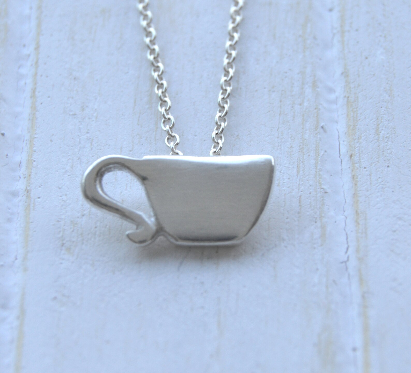 Teacup Necklace, Sterling Silver Teacup Pendant Ideal Gift for Tea ...
