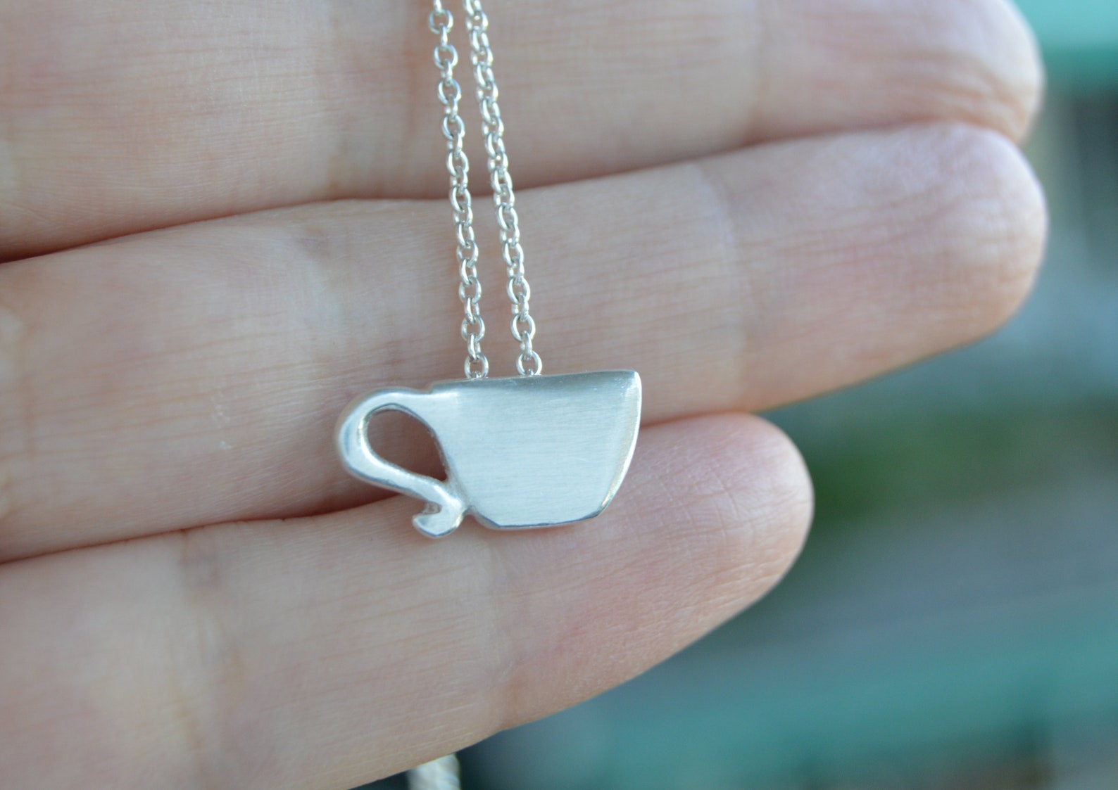 Teacup Necklace, Sterling Silver Teacup Pendant Ideal Gift for Tea ...