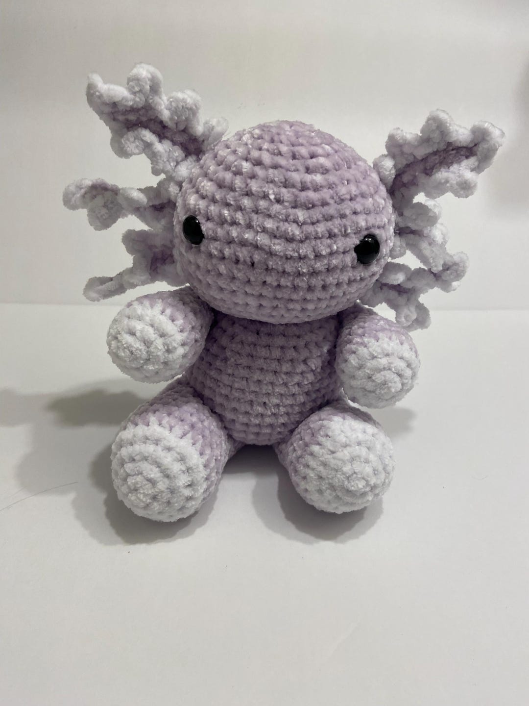 Crochet Axolotl, Light Purple, Velvet Yarn - Etsy