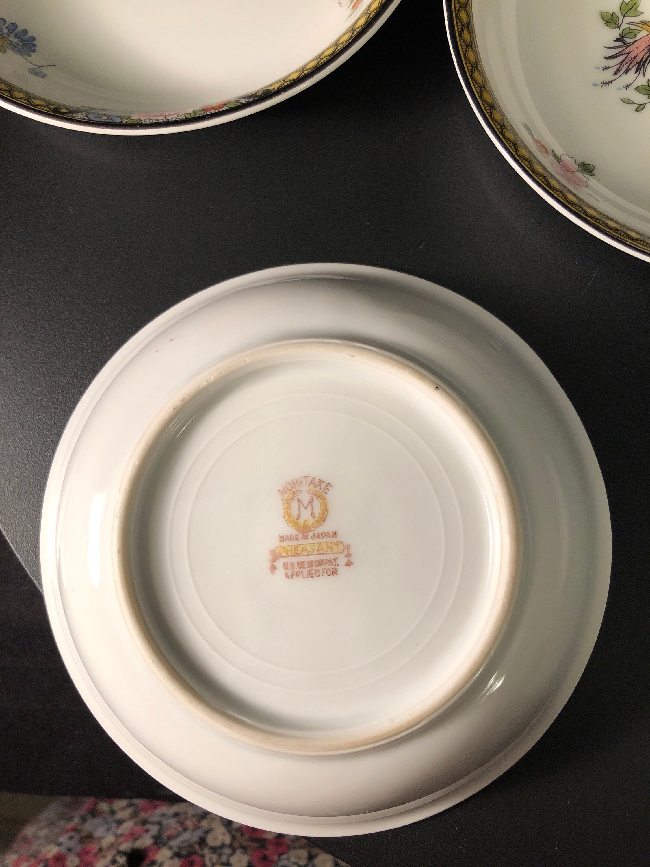 Noritake China Pheasant Pattern Set of 6 Bowls Antique Circa 1920's Art ...