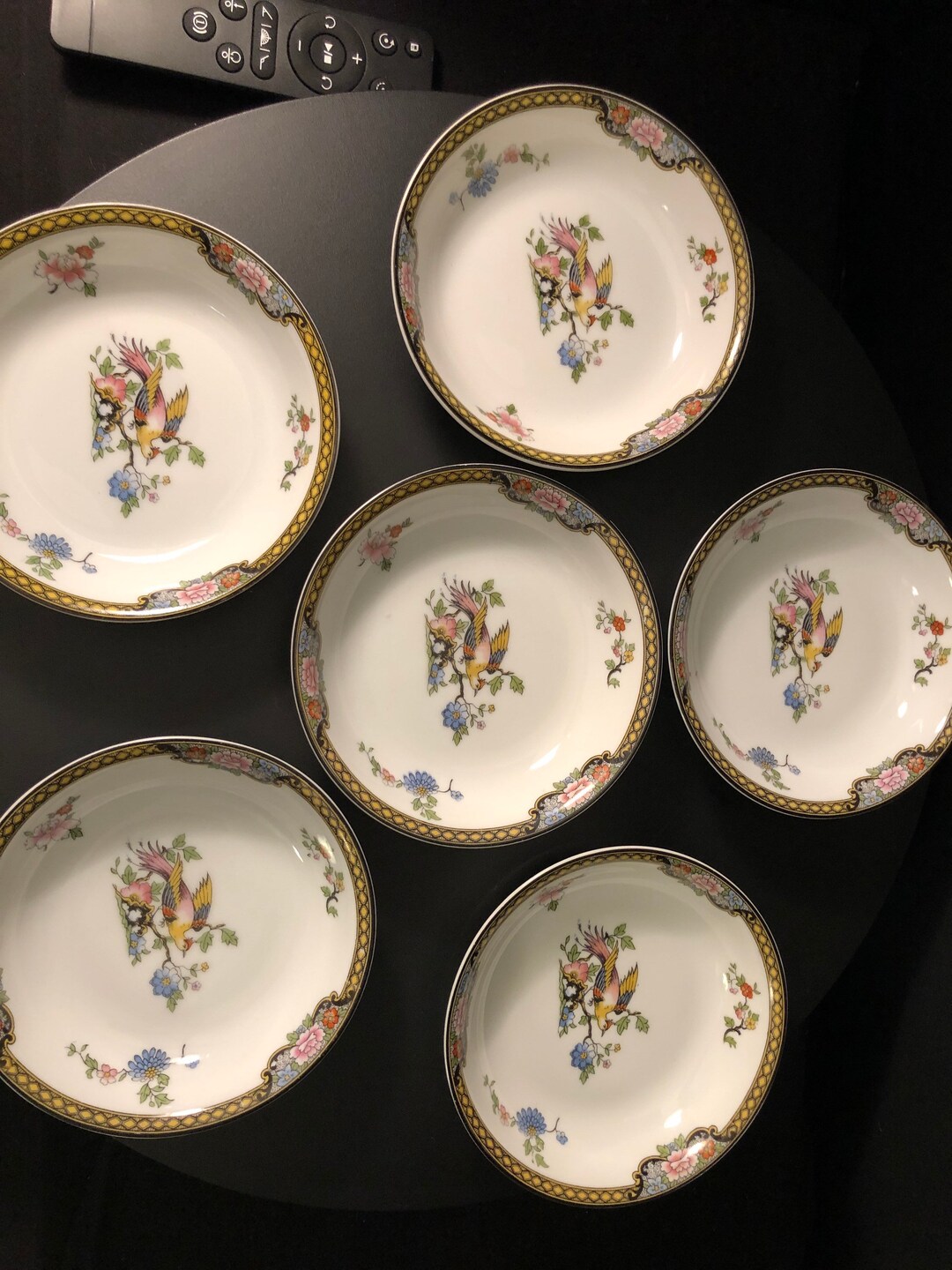 Noritake China Pheasant Pattern Set of 6 Bowls Antique Circa 1920's Art ...