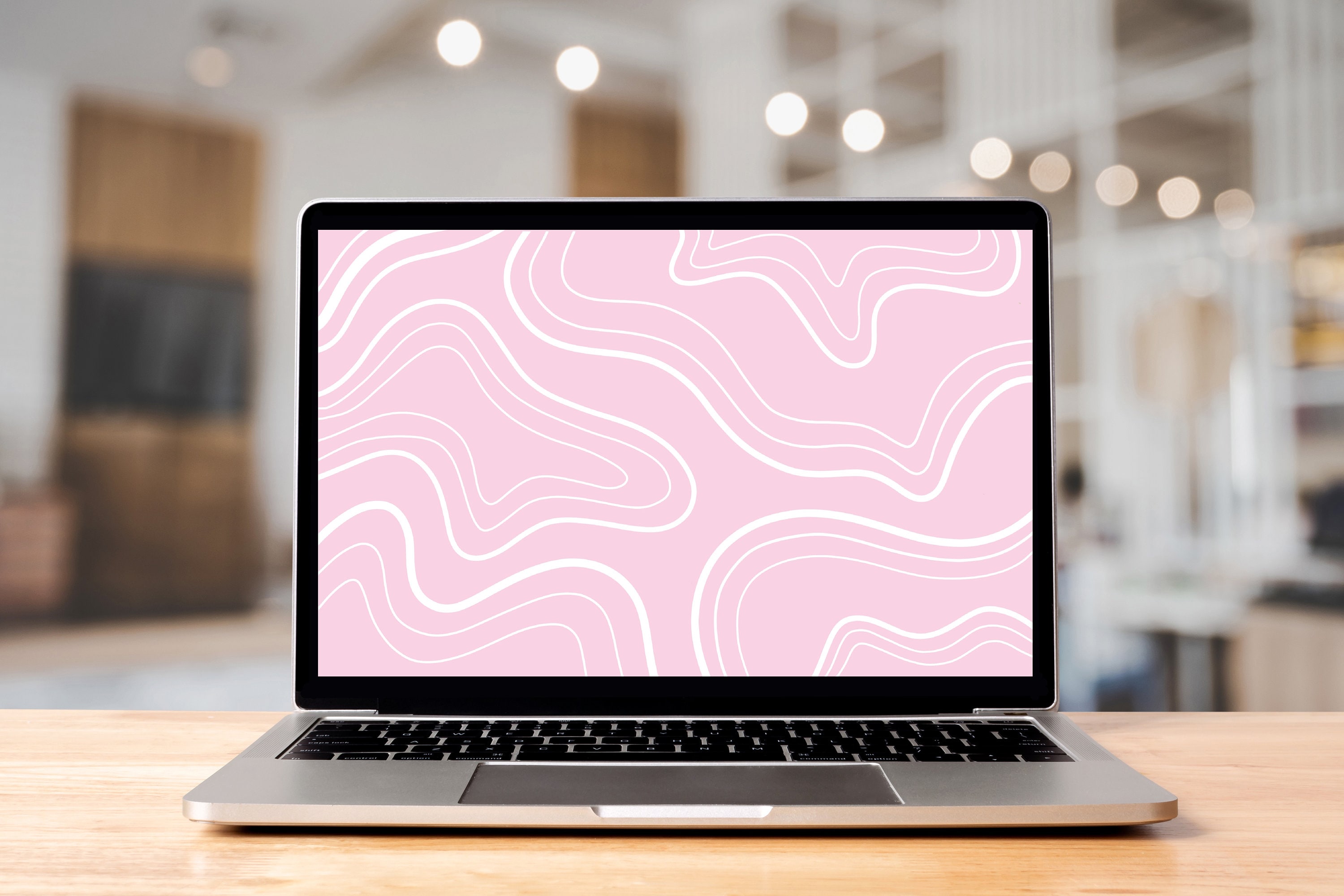 Baby Pink Swirls Digital Download Laptop Wallpaper/screensaver - Etsy