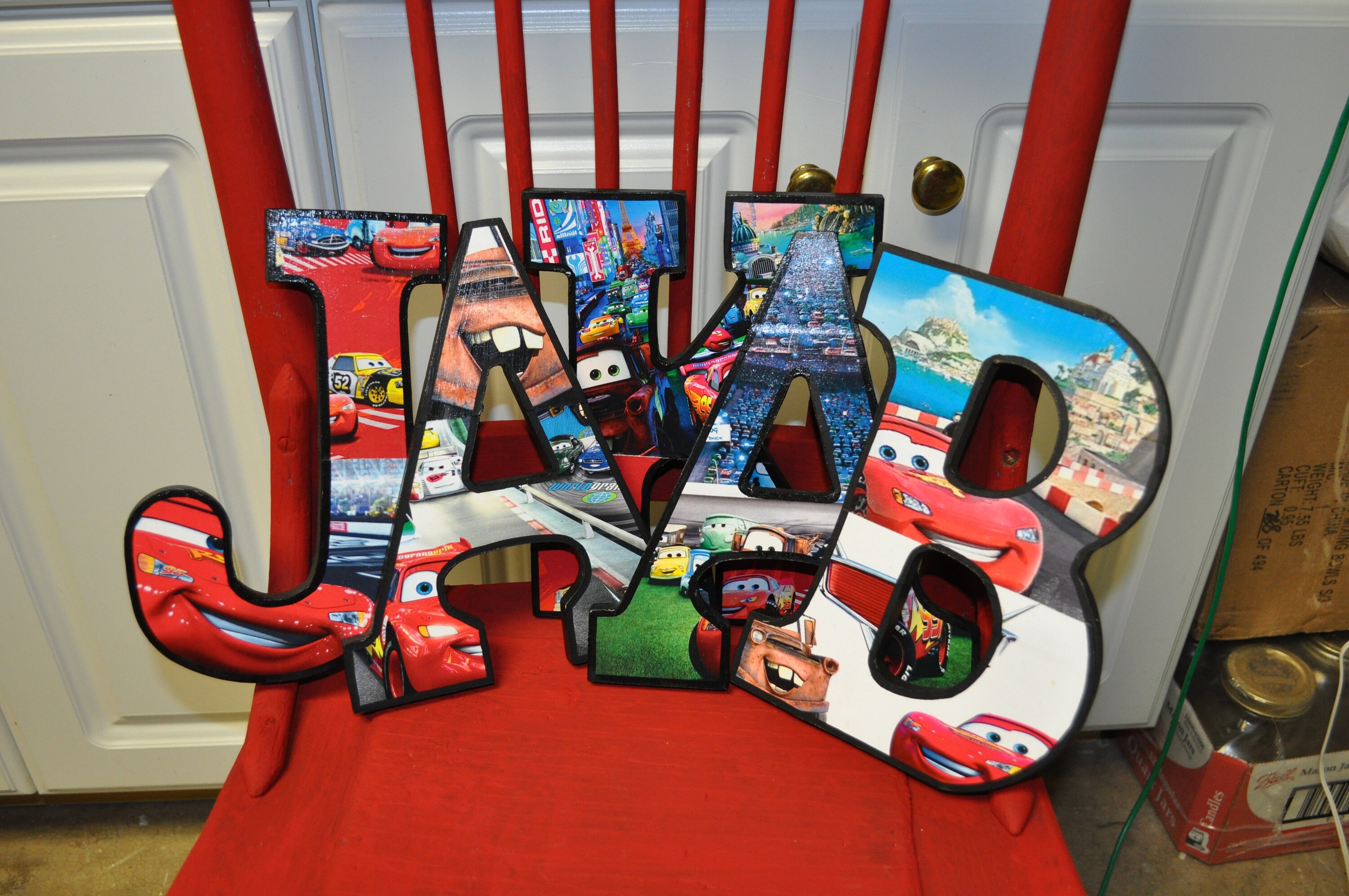 Cars Inspired Wooden Letters Etsy
