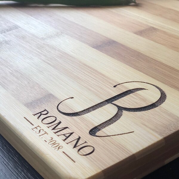 Monogram Cutting Board - Etsy