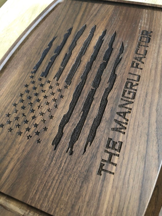 American Flag Cutting Board Engraved Flag Cutting Board | Etsy