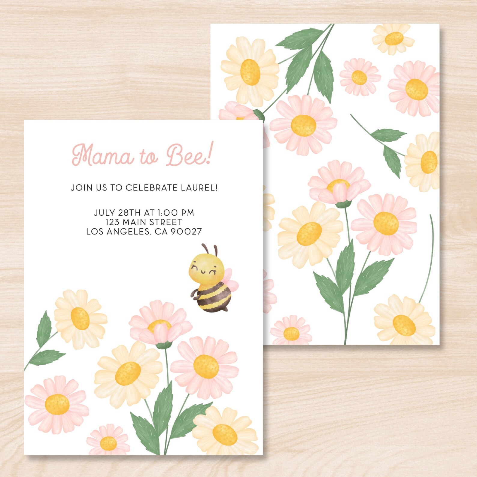 Mama to Bee! Baby Shower Invitation | Honey Bee Theme Baby Shower ...