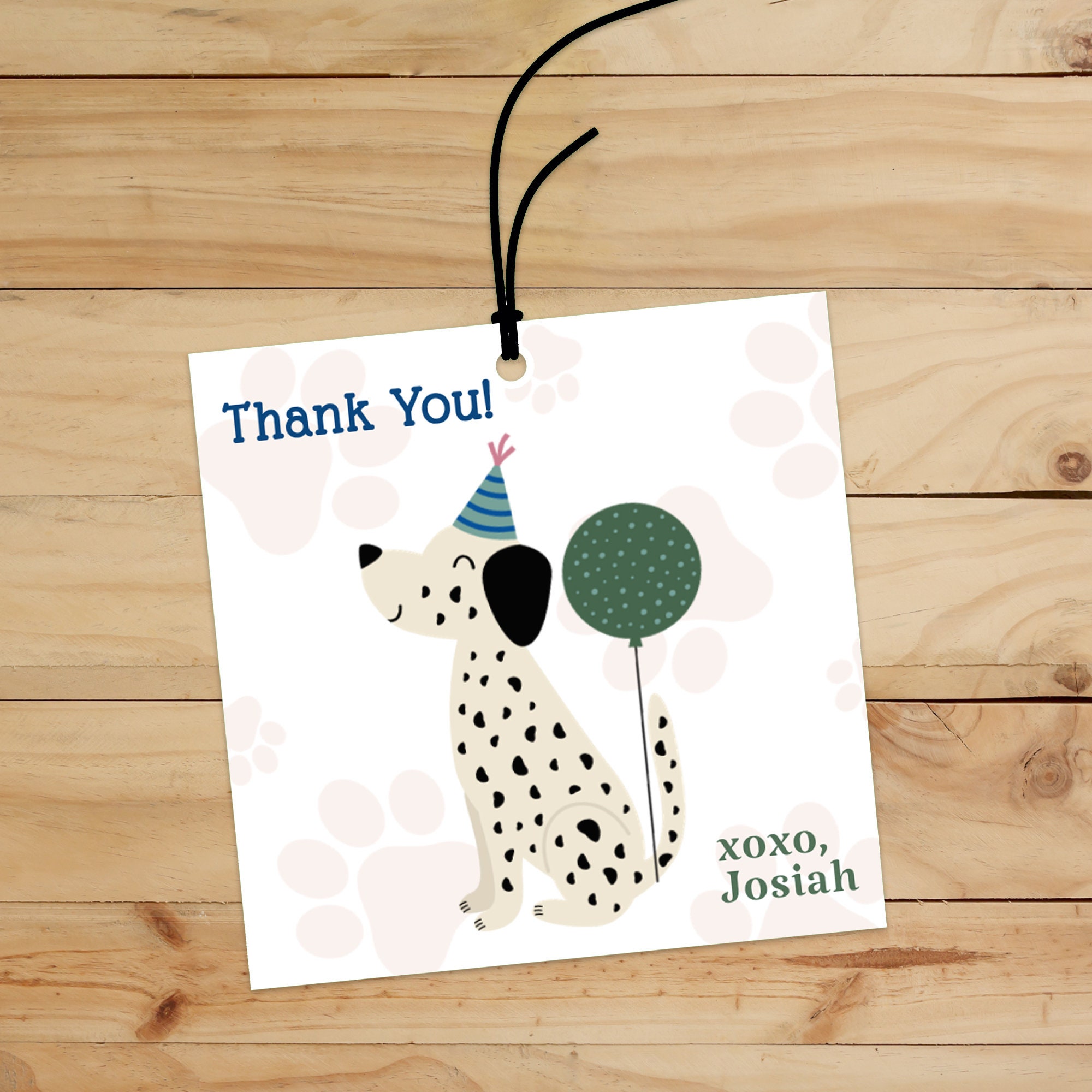 Paw-ty Time Birthday Tags Puppy Party Thank You Tags Puppy - Etsy