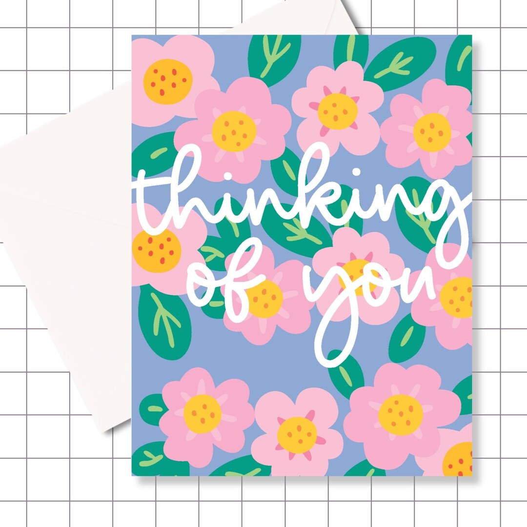 Thinking of You Greeting Card | Floral Greeting Card for Everyone ...