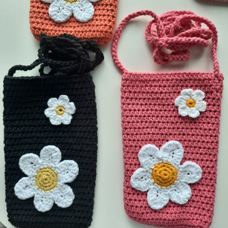 Crochet Phone Pouch-phone Bag phone Holder-small Crossbody Bag-crochet ...