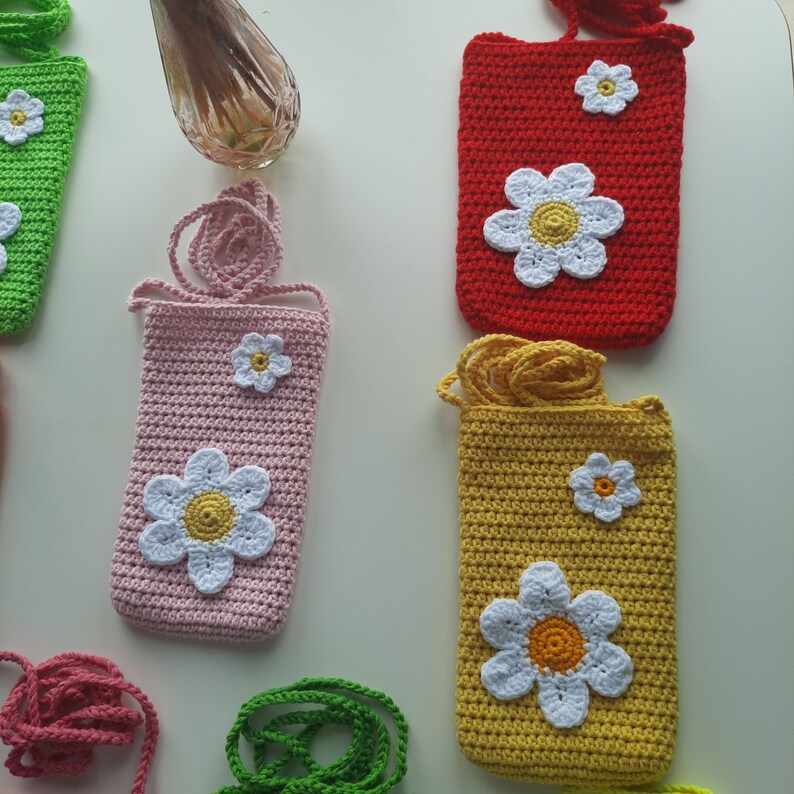 Crochet Phone Pouch-phone Bag phone Holder-small Crossbody Bag-crochet ...