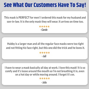 Extra Large Washable Face Mask, 3 Day Delivery Upgrade Available | XL ...