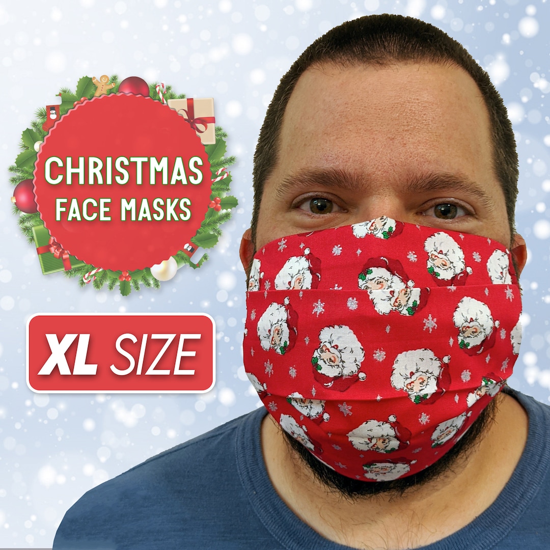 Extra Large Christmas Face Masks, Adjustable Face Mask With Filter ...