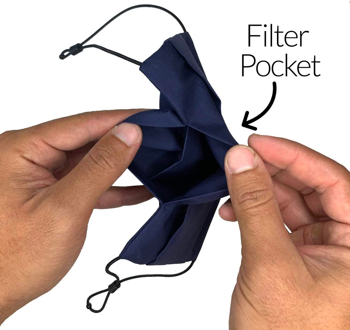 XL Face Mask With Nose Wire Large Face Mask Made With Filter - Etsy