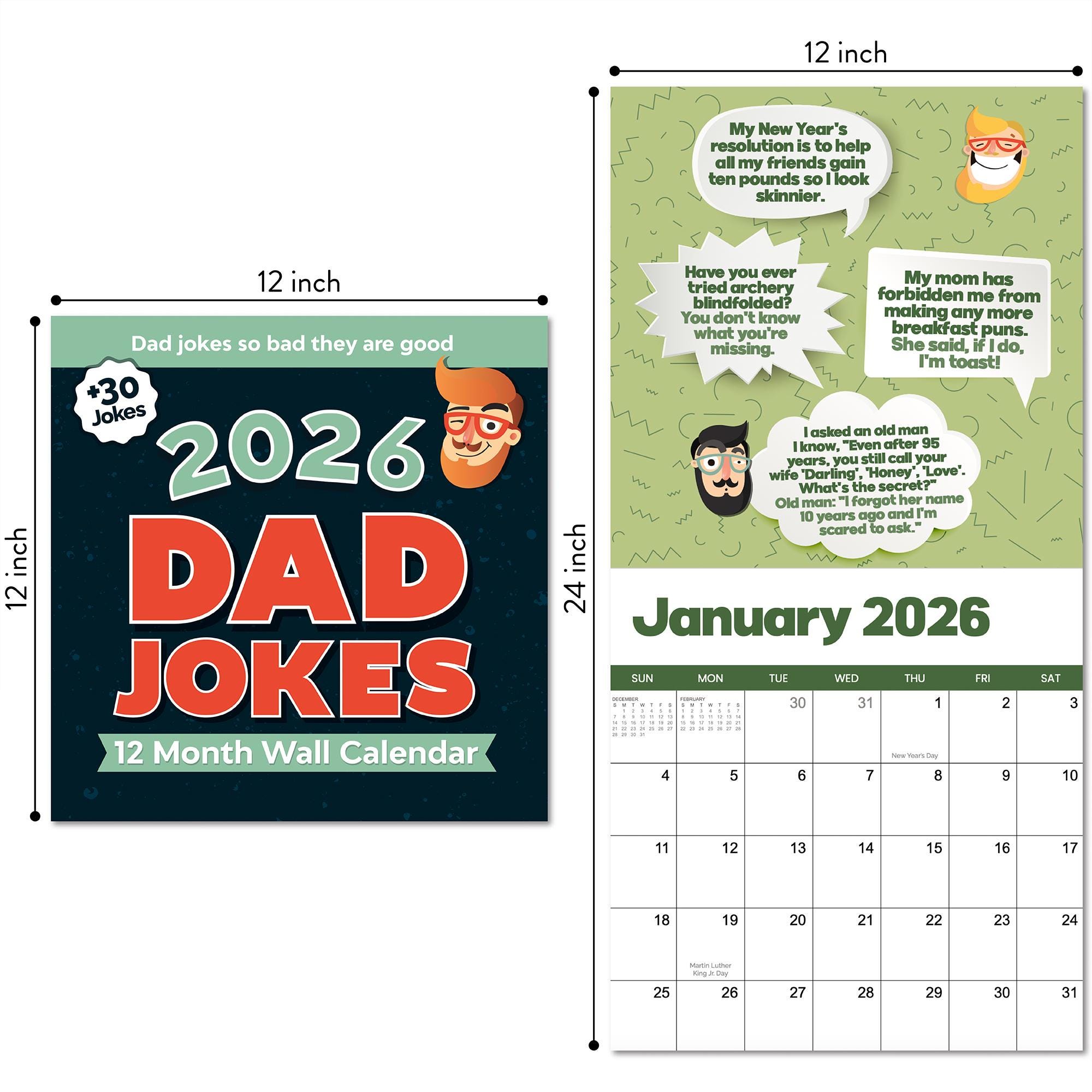 2026 Dad Joke Calendar Dad Jokes That Will Keep Dad Laughing All Year