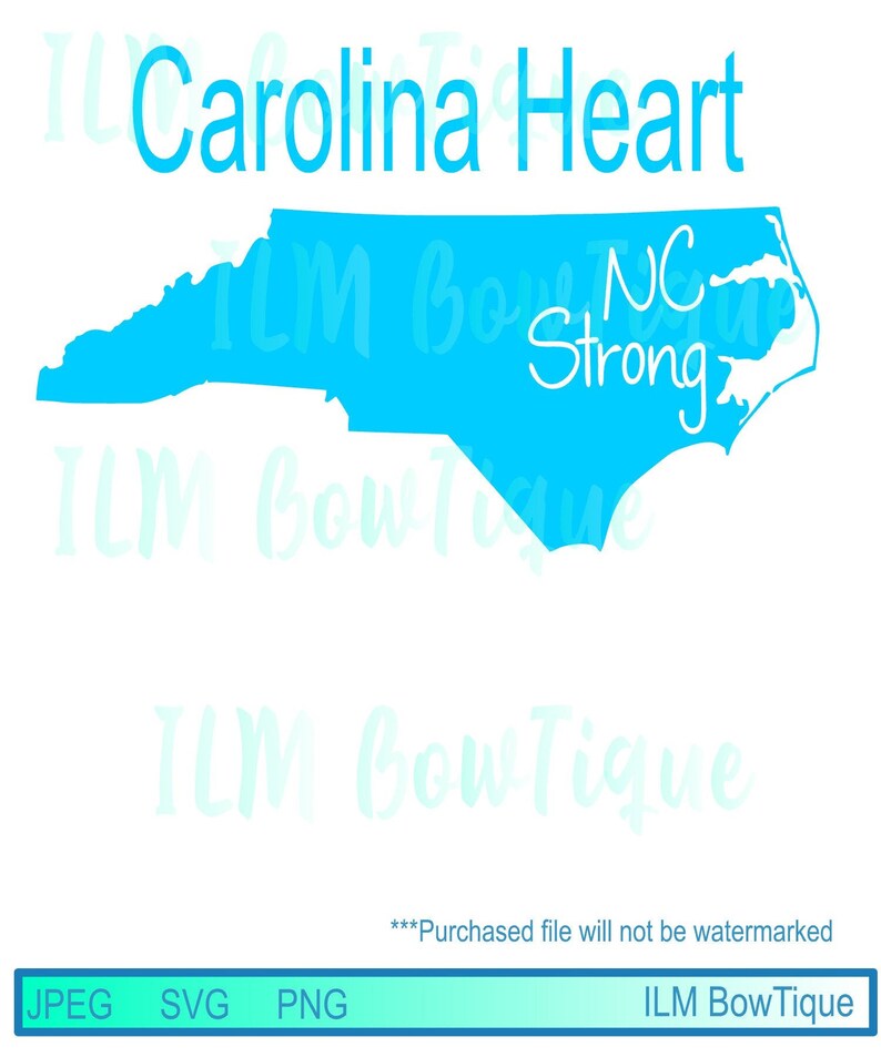 Carolina Heart SVG PNG JPEG File - Etsy