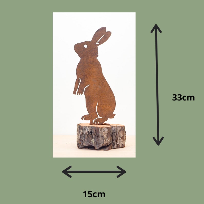 Rusty Rabbit Garden Ornament Metal Garden Rabbit Sculpture - Etsy.de