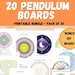 20 Printable Pendulum Boards Pdf, Round Spirit Board, Divination Board ...