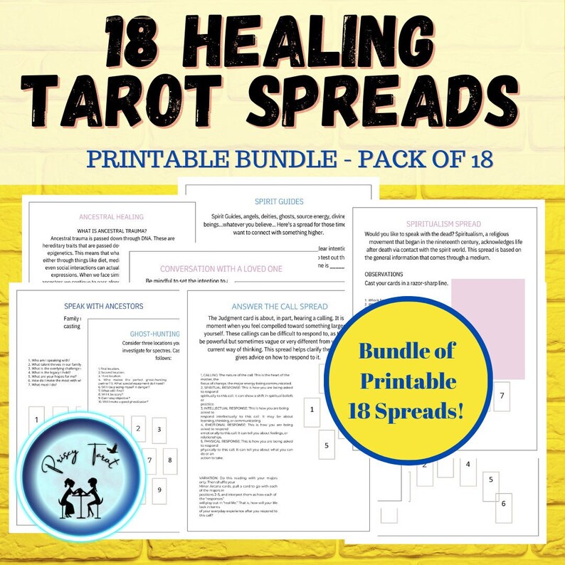 18 SPIRITUAL TAROT SPREADS Cheat Sheet Examples, Tarot Spread Guide, Tarot Cheat Sheets, Tarot ...