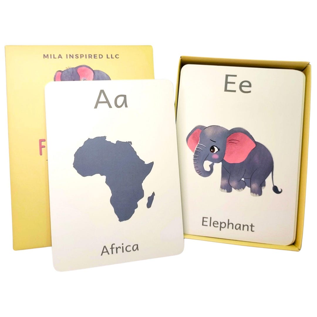 Safari ABC Flashcards – African Animal Alphabet Cards for Kids ...